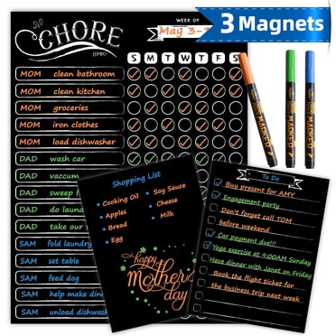 OWLCONIC Magnetic Reward Responsibility Chore Chart for Multiple Kids ...