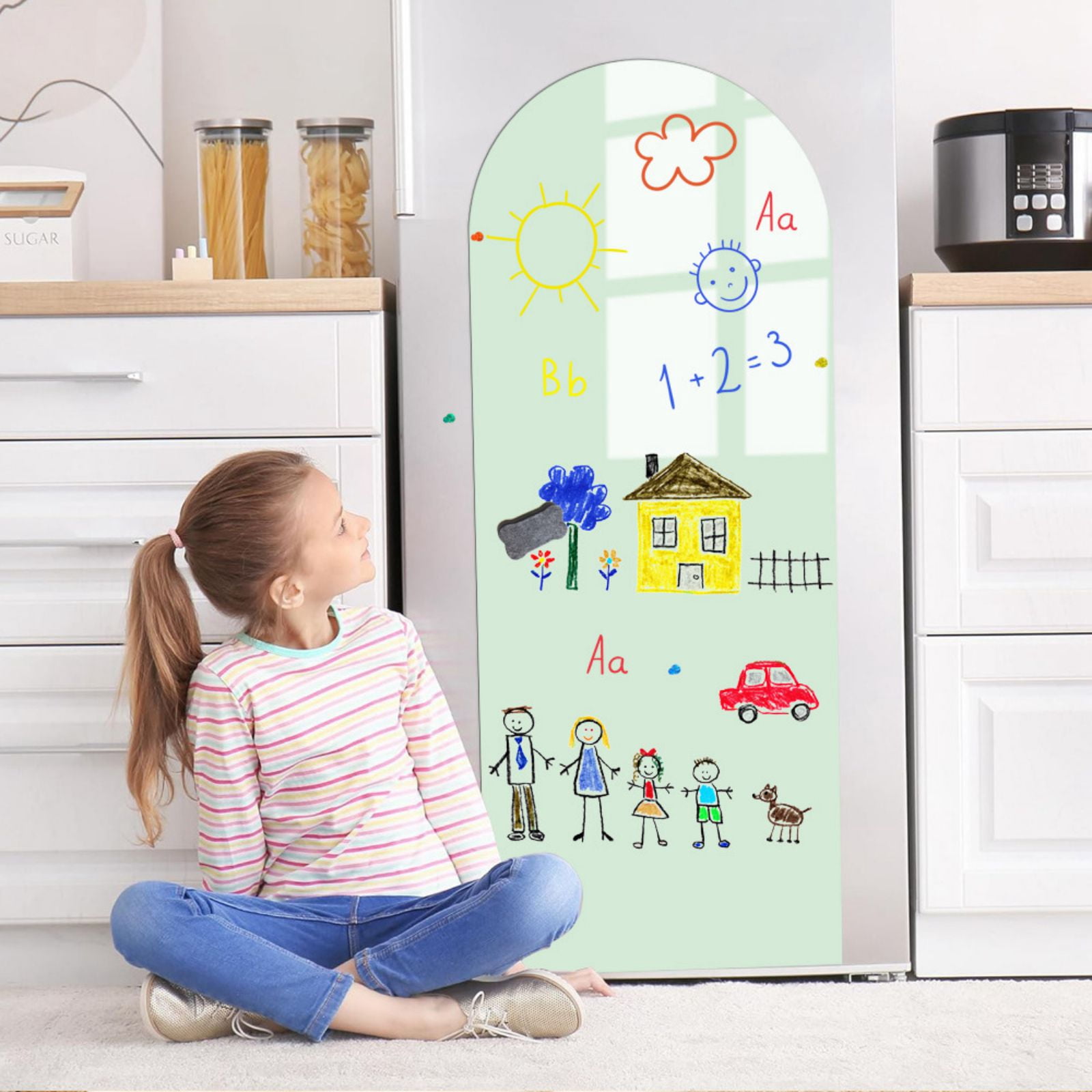 Magnetic Chalkboard Wall Arch Decal 40"x16" Contact Paper Peel and ...