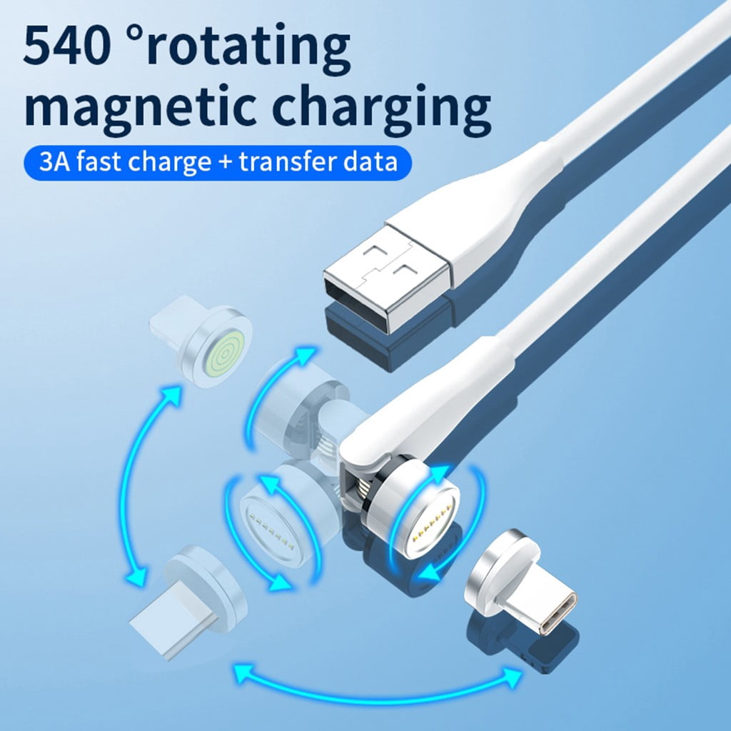 Magnetic Charging Cable 360°& 180°Rotation Magnetic Phone USB Cable ...