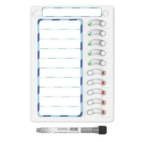 CLEVER CLEAN Magnetic Dry Erase List Board - 6.5"x8.5" Weekly, Daily, 2 ...