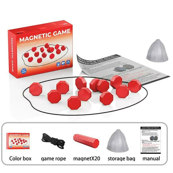 Magnetic Chess Game with Full-Size Stones, Magnet Game with String, for ...