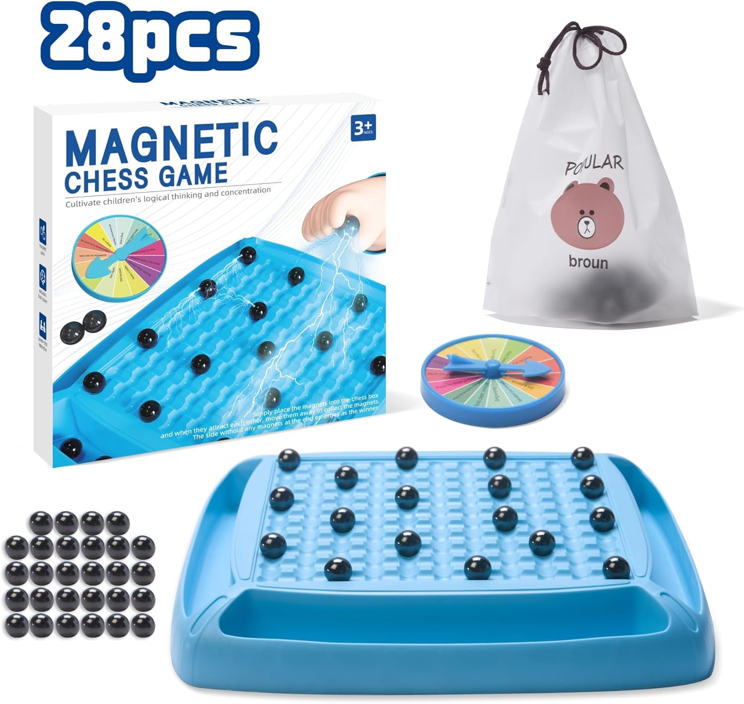 Magnetic Chess Game for Kids and Adults,Fun Family Magnet Chess Game ...
