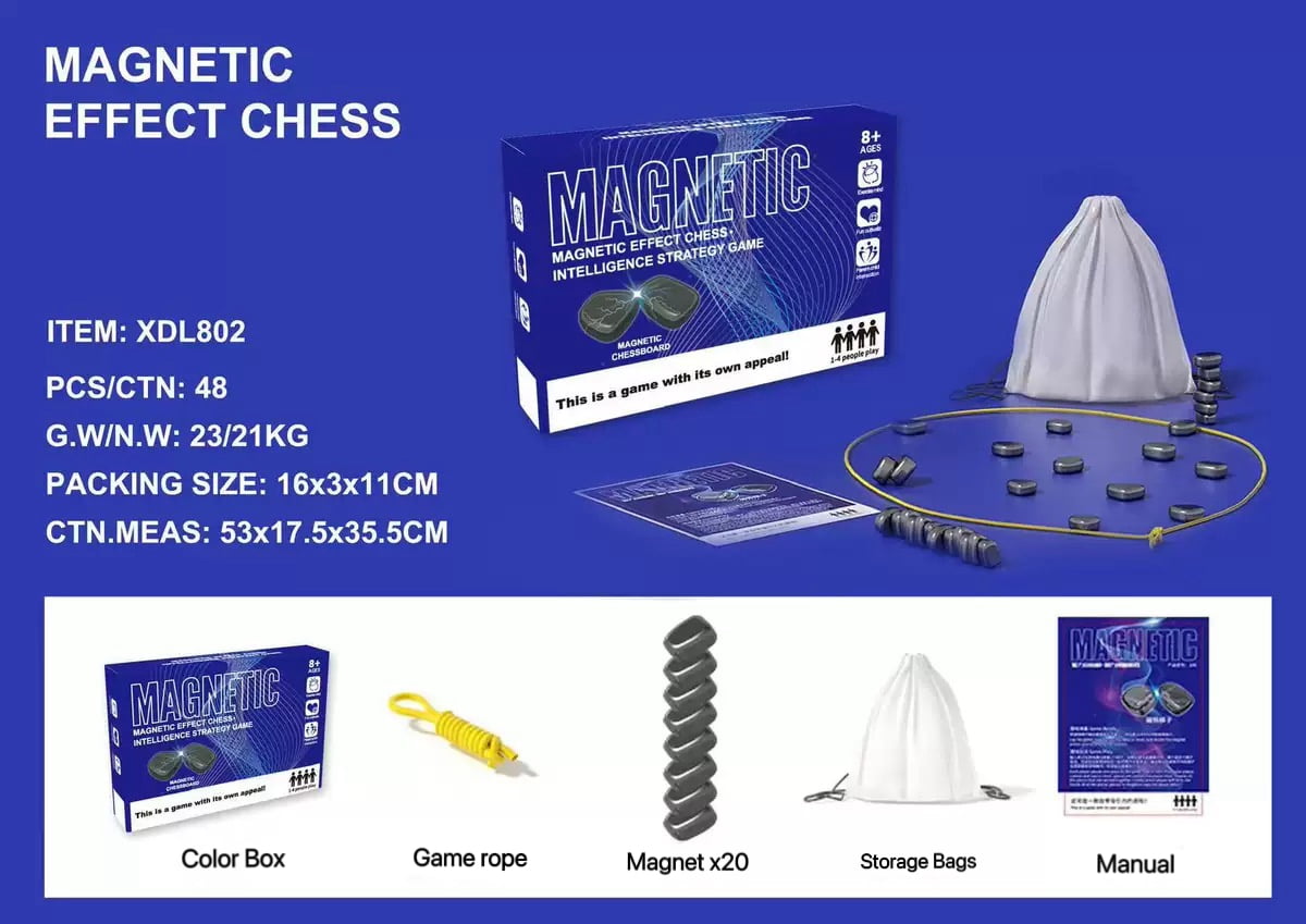 Magnetic Chess Game Magnet Game with String, Magnetic Chess Game for ...