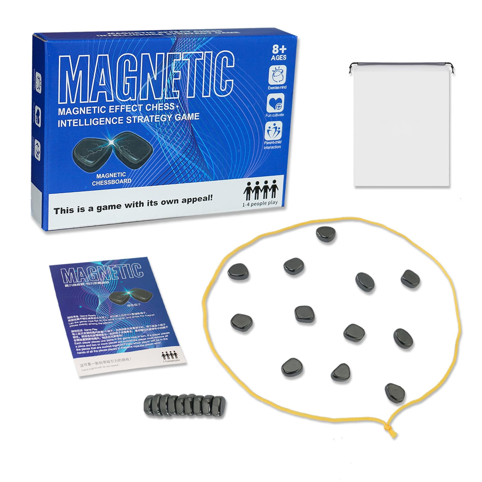 Magnetic Chess Game with YPF5 Stones, Magnet Game, 2024 New Magnetic ...