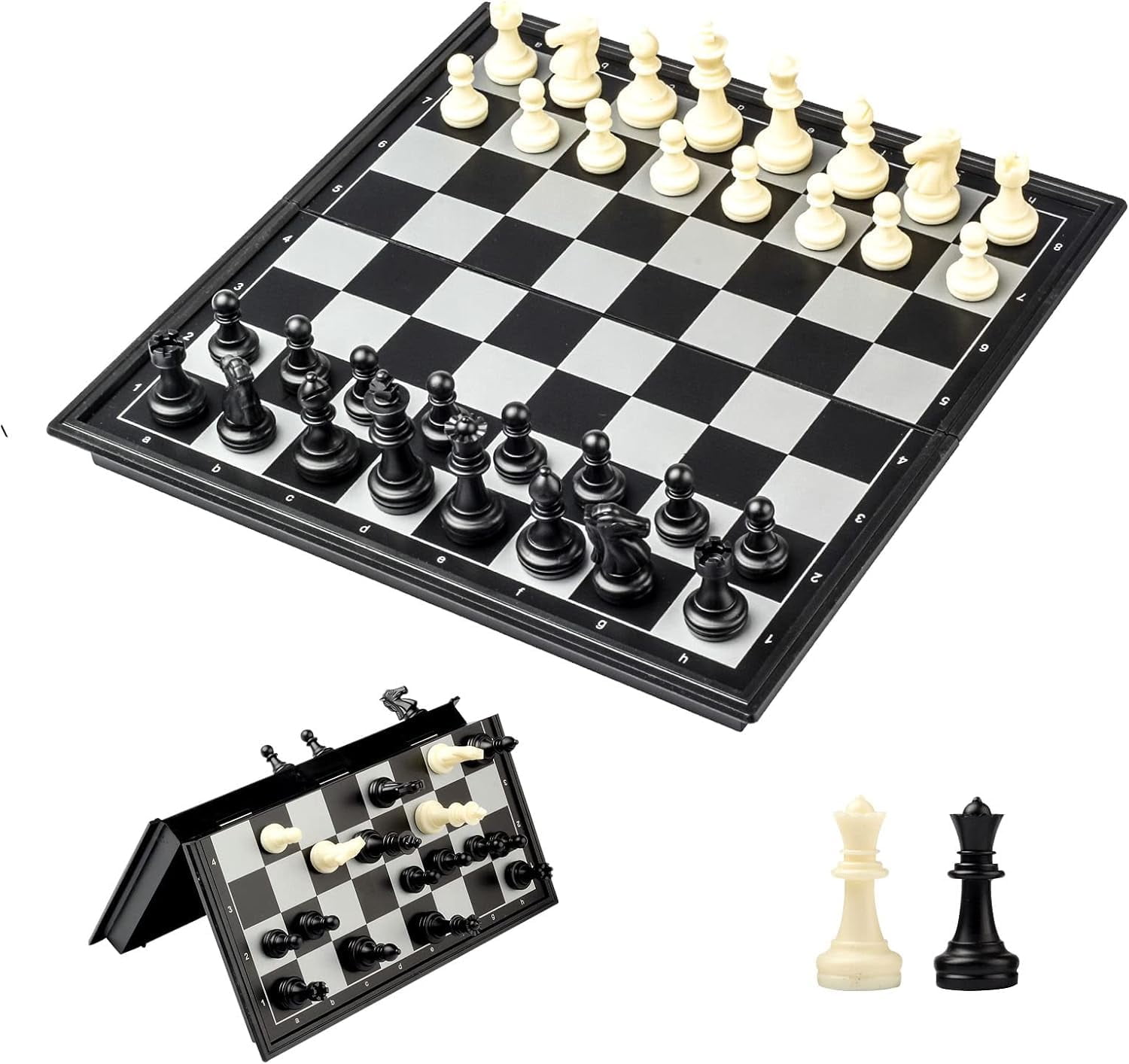 Magnetic Chess Set, Folding Chess Board Set Game 2 Players Magnetic ...