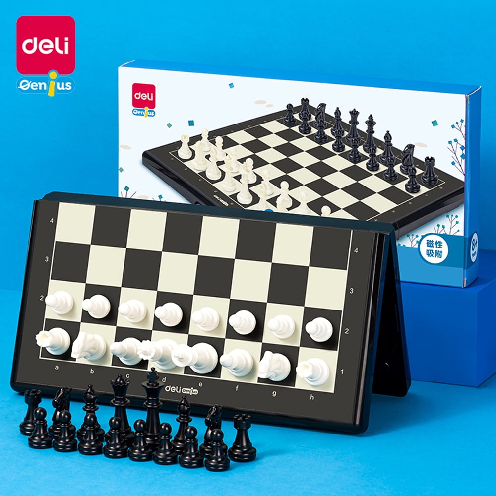 Magnetic Chess Set with Folding Chess Board 15" Foldable Chess Sets ...