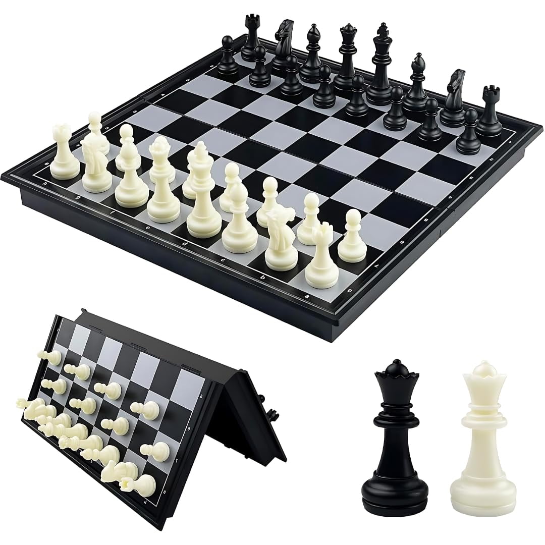 Magnetic Chessboard Game Set With Folding Travel Friendly Portable ...