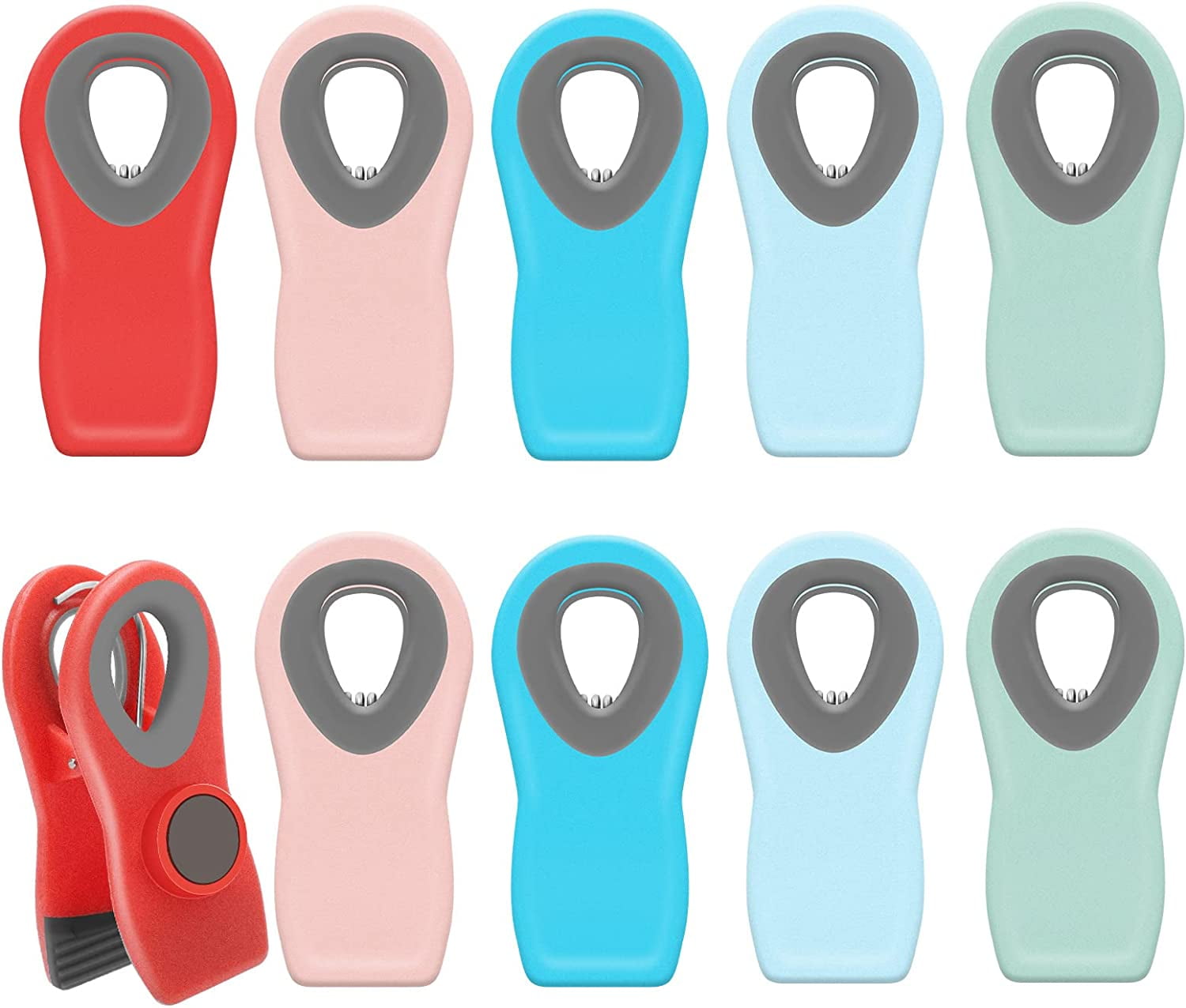 Magnetic Chip Clips - 10Pack Bag Clips with Magnet Food Chip Bag Clips ...