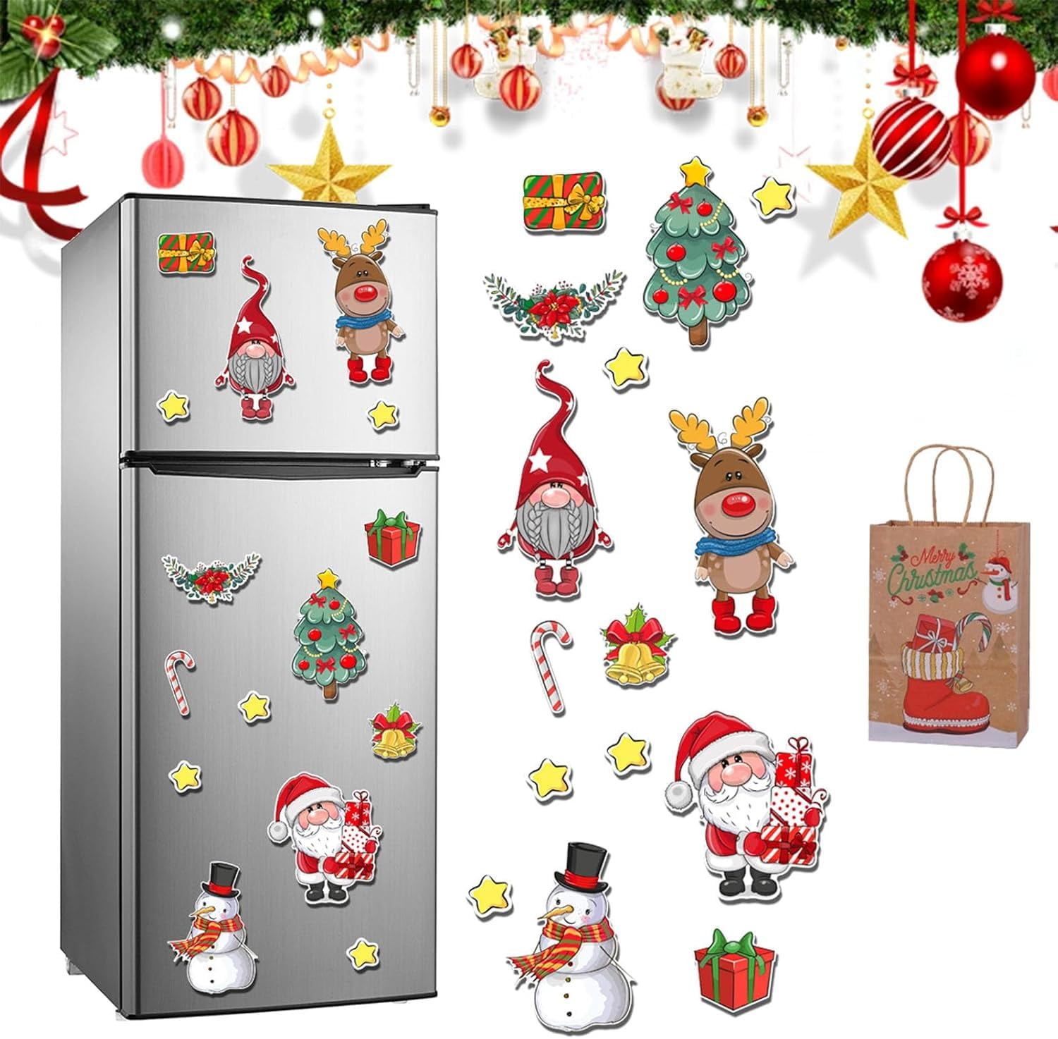 Magnetic Christmas Tree for Refrigerator, Christmas Tree Magnets for ...