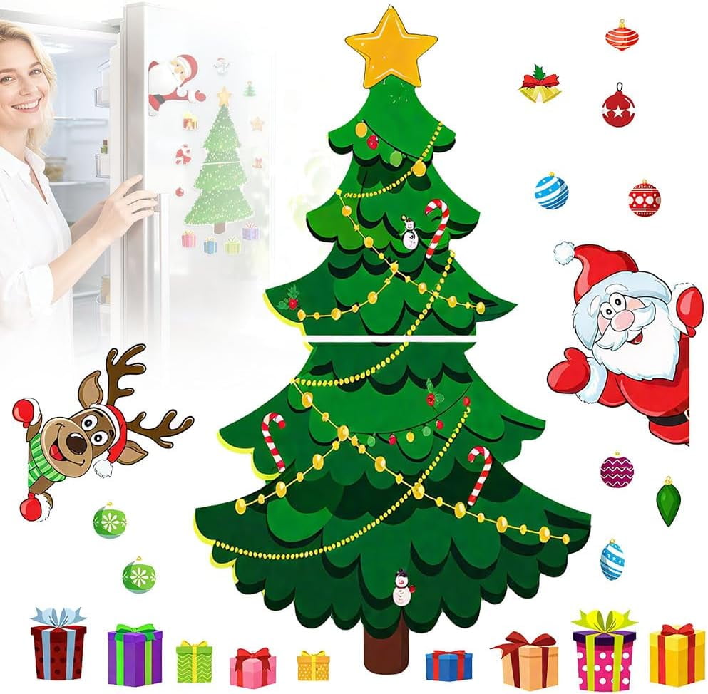 Magnetic Christmas Tree for Refrigerator Decorations, Christmas Themed ...