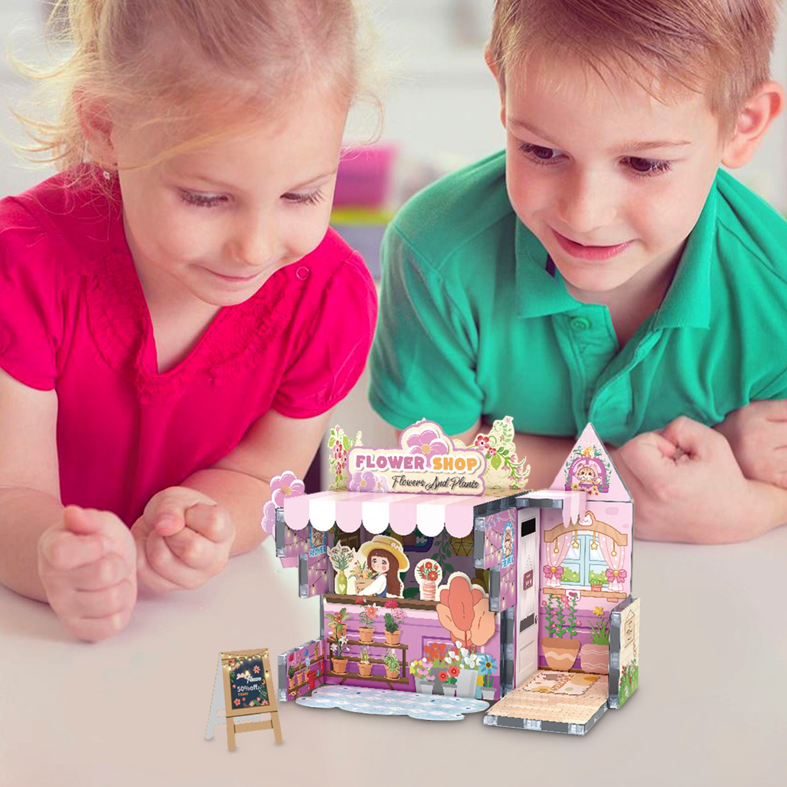 Magnetic City Builder Set Ages 14+ | 200-Pc DIY Street Scene Kit - Non ...