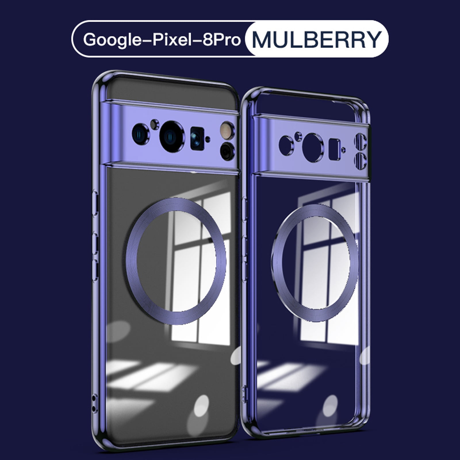 Magnetic Clear Case for Google Pixel 8 Pro, Ultra Slim Soft TPU with ...