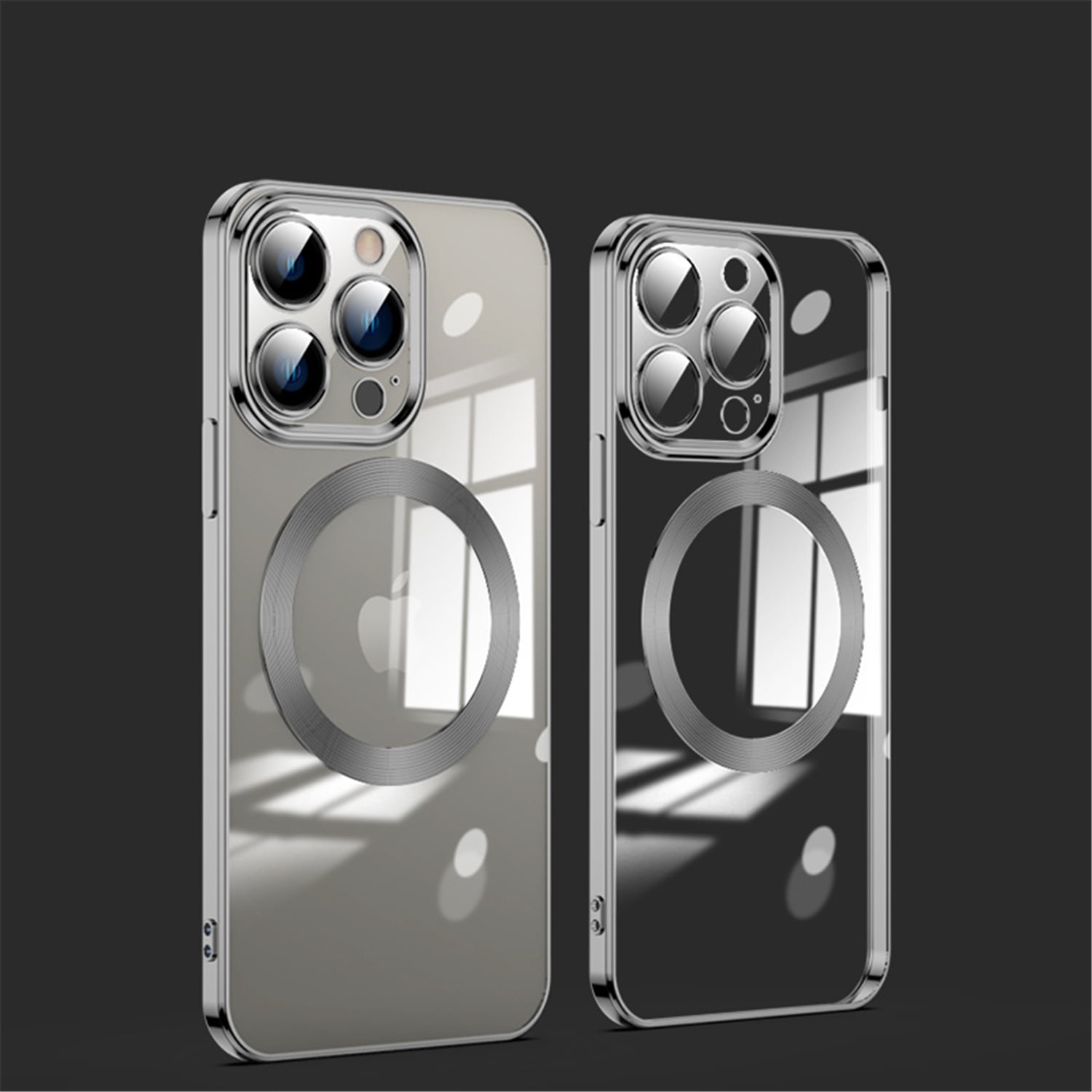 Magnetic Clear Case for iPhone 13 Pro Max, Soft Silicone Shockproof ...