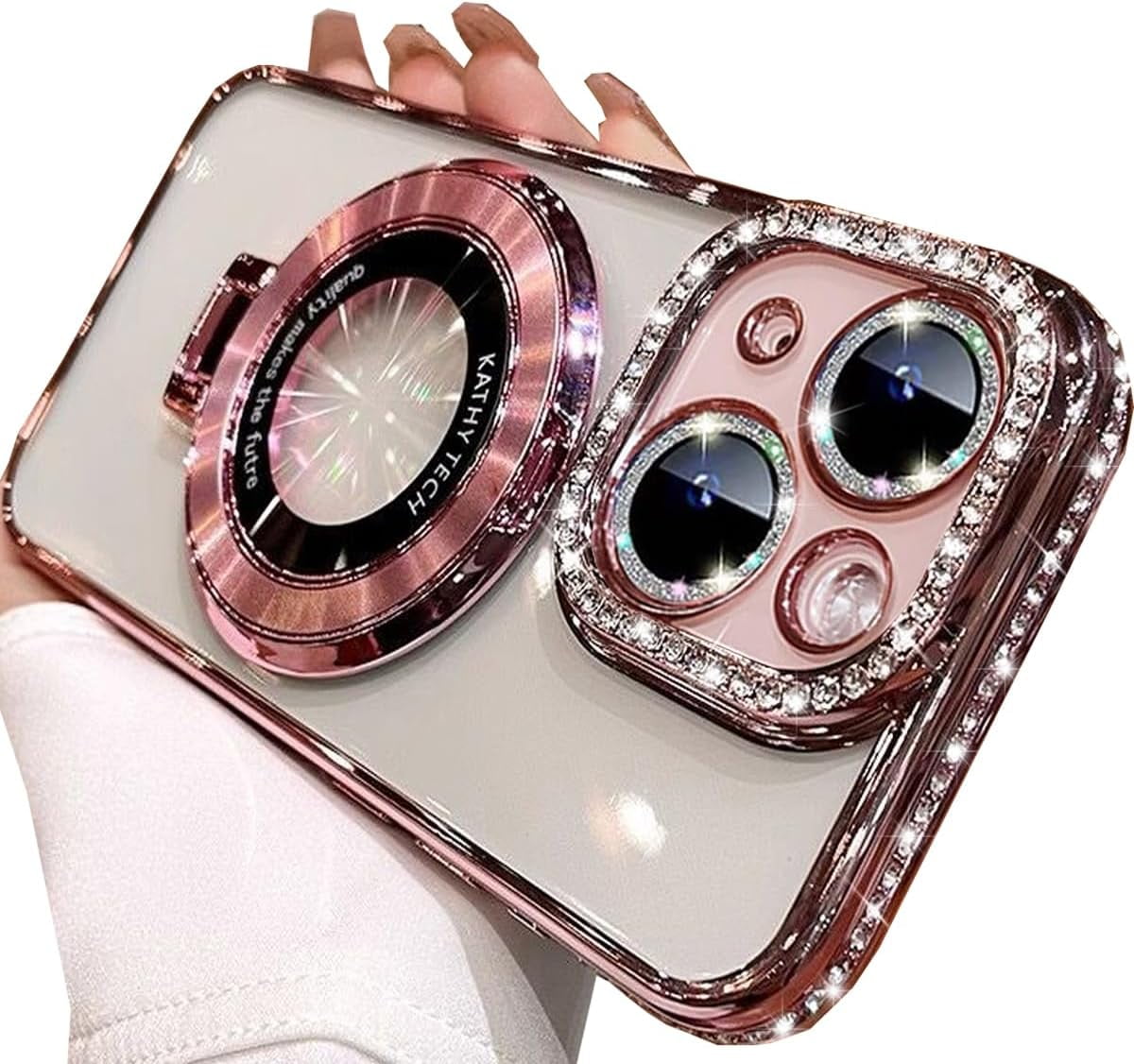 Magnetic Clear Glitter Case for iPhone 15 Plus,[Compatible with Magsafe ...