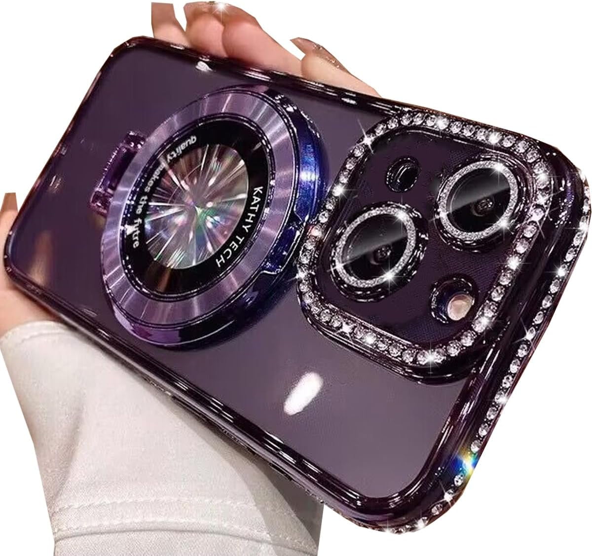 Magnetic Clear Glitter Case for iPhone 15 Plus,[Compatible with Magsafe ...