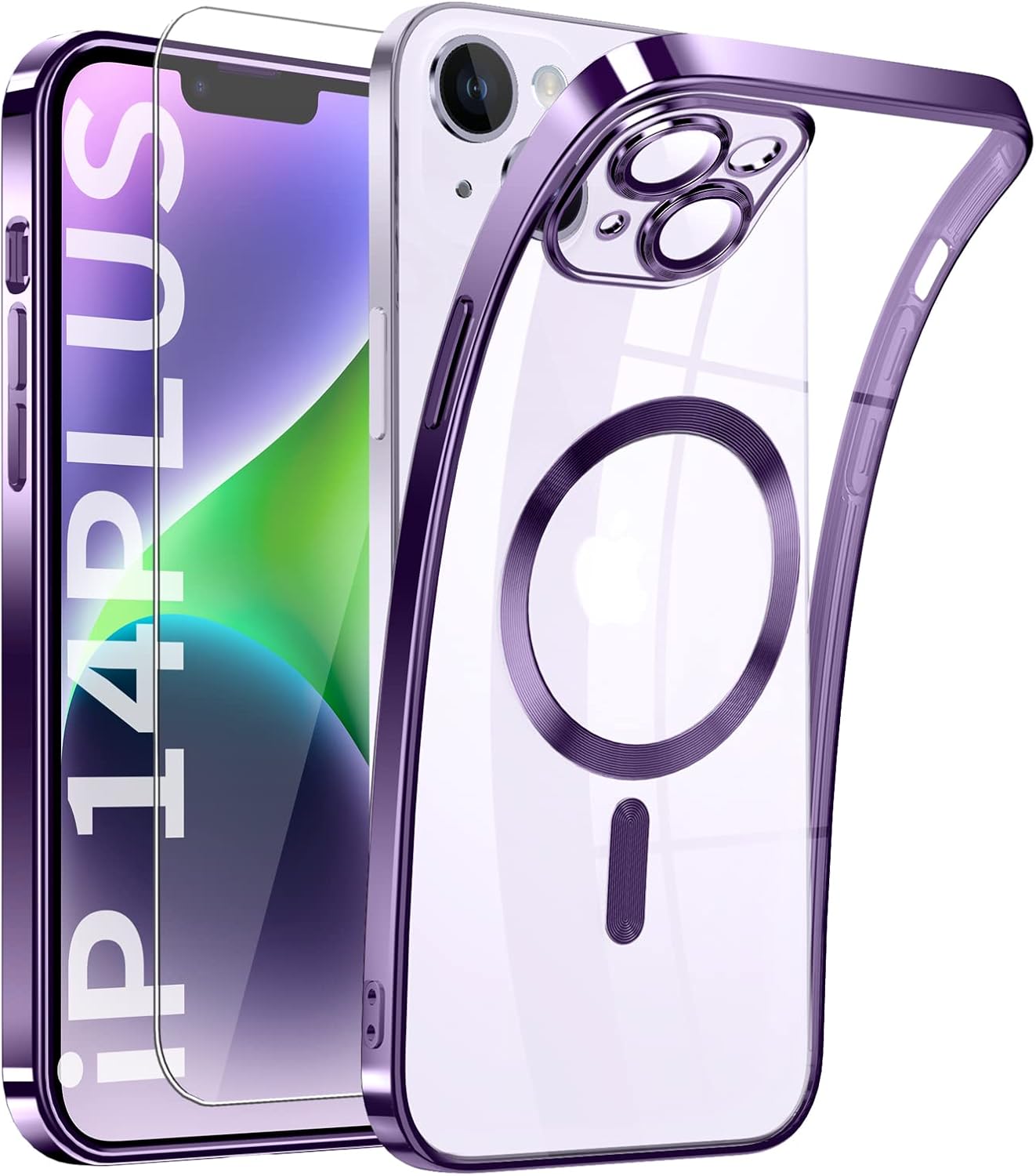 Magnetic Clear for iPhone 14 Plus Case with MagSafe [Integrated Camera ...