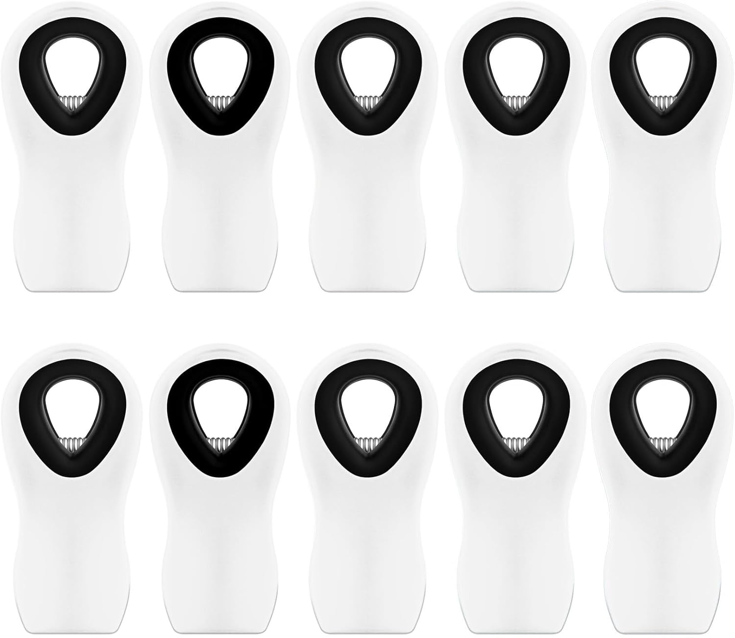 Magnetic Clip Set - 10 Pack White Plastic Snack Clips for Food Packages ...