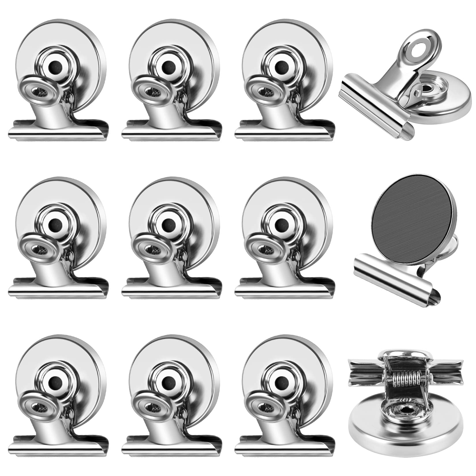 Magnetic Clips, 12 Pack Heavy Duty Refrigerator Magnet Clips, Fridge ...