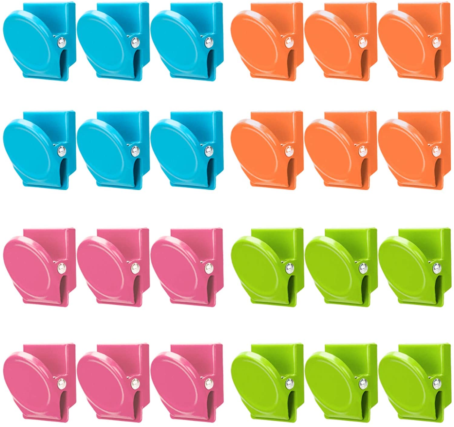 Magnetic Clips, 24 Pieces - Heavy Duty Metal Clips for Fridge ...