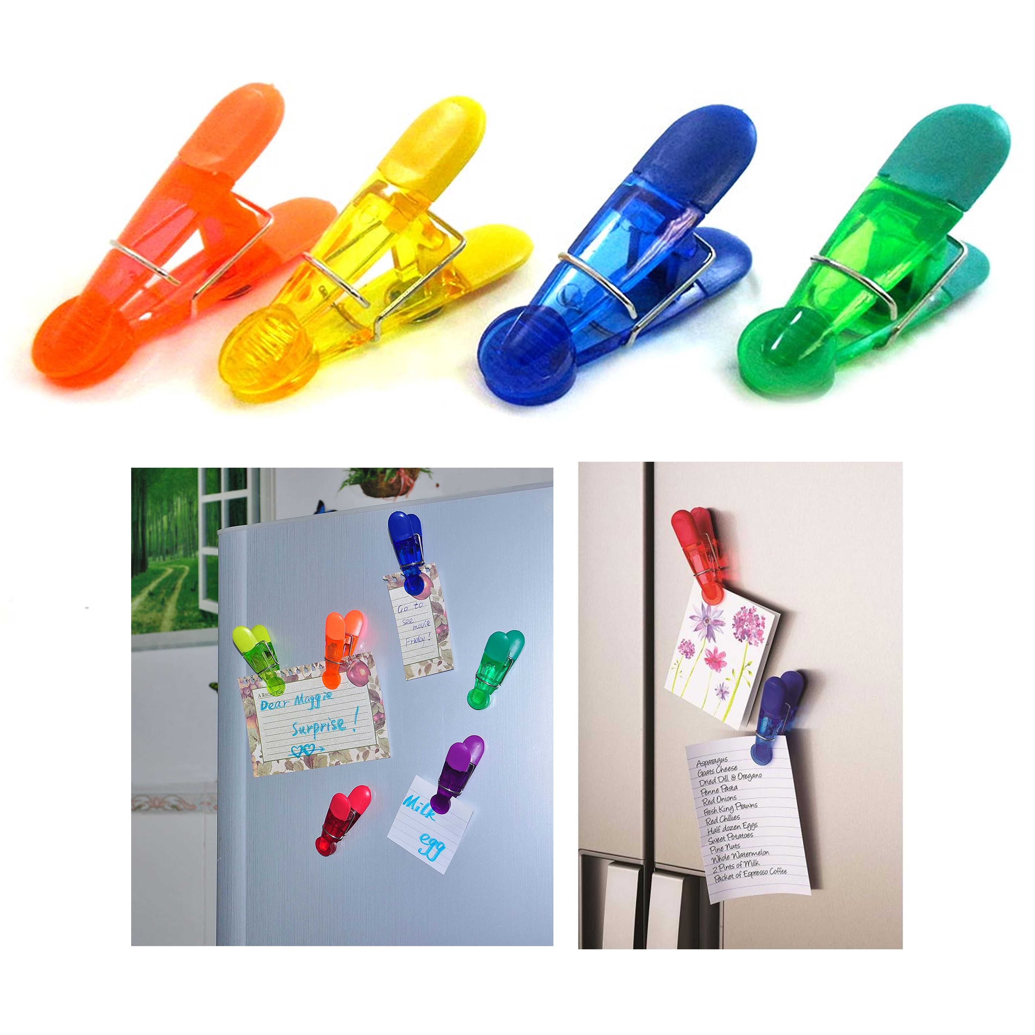 Magnetic Clips 4 Chip Bag Kitchen Refrigerator Magnets For Photos Food ...