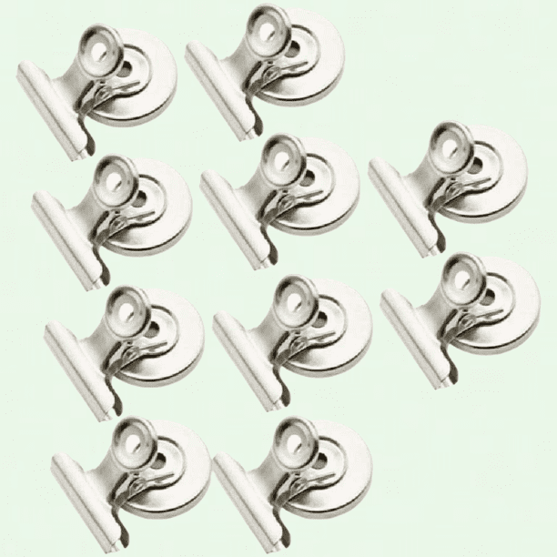 Magnetic Clips Set of 10, Heavy Duty Refrigerator Magnets with Clips ...