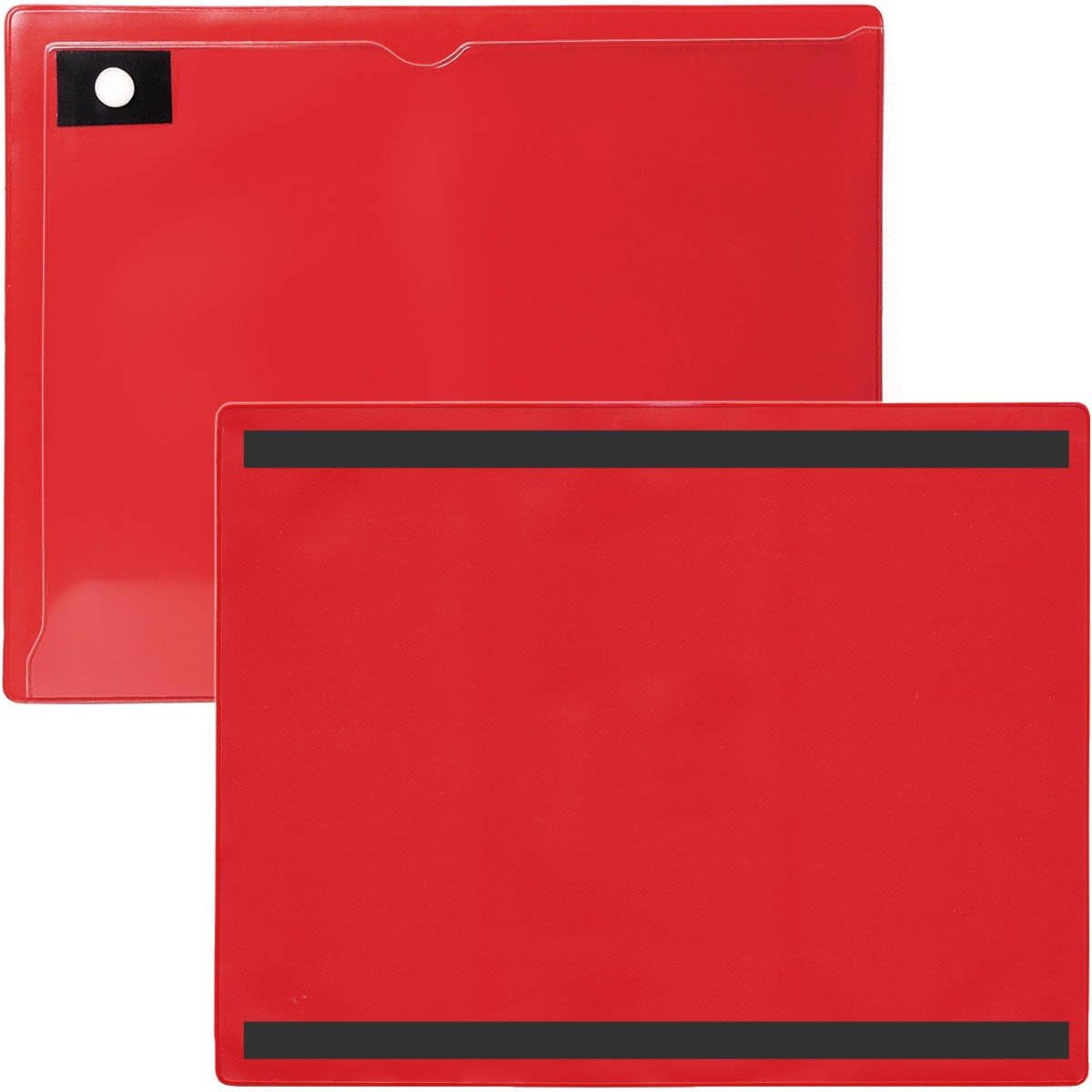 Magnetic Closure Pocket - Magnetic-Back - 10-Pack - Red - 8.5" x 11 ...