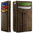Magnetic Closure Slim Wallet-genuine Leather Front Pocket Wallet For ...
