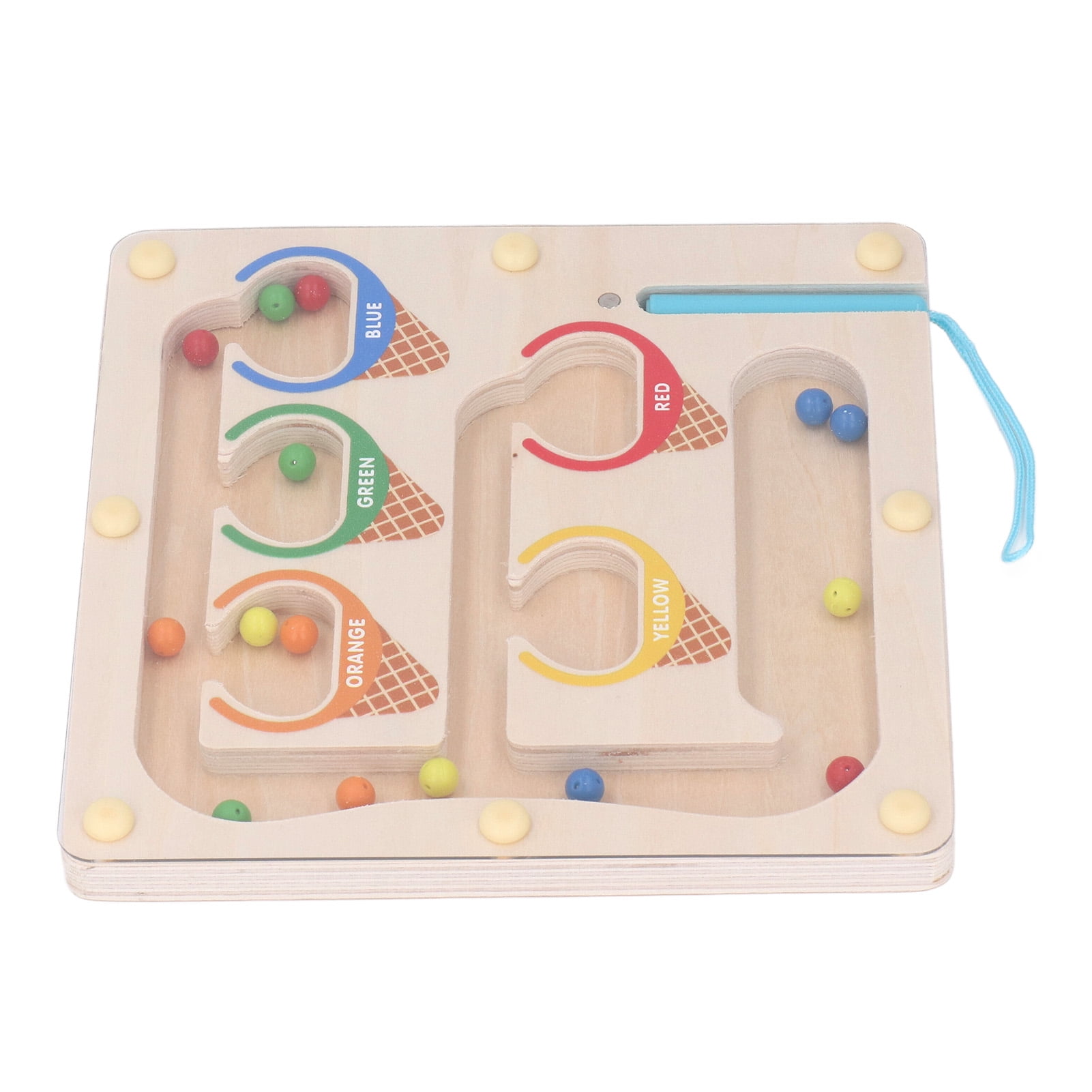 Magnetic Color and Number Maze Wooden Magnet Color Matching Counting ...