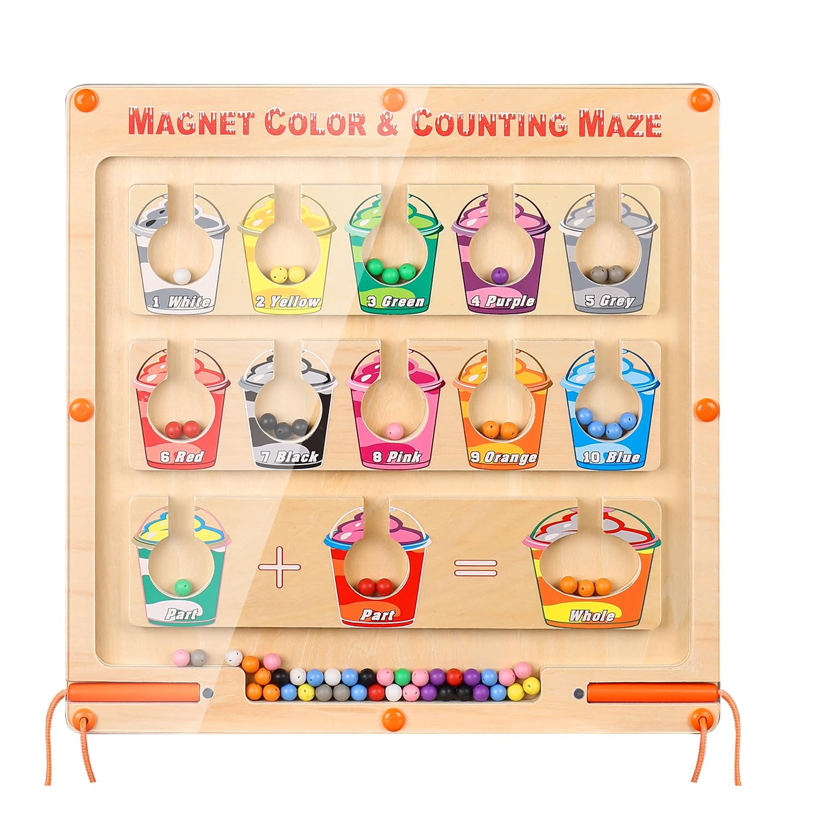 Magnetic Color and Number OIF8 Maze - Montessori Magnet Puzzle Game ...