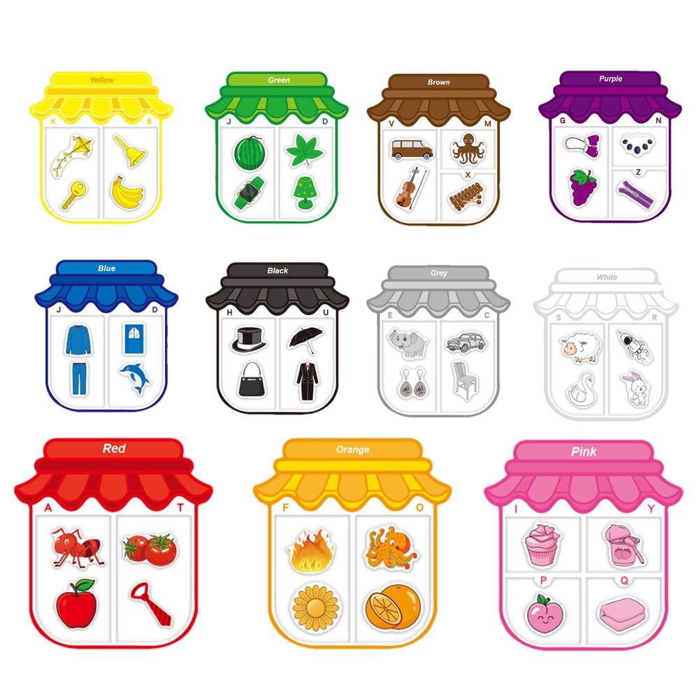 Magnetic Color Sorting Set for Fridge Magnetic Montessori Color Sorting ...