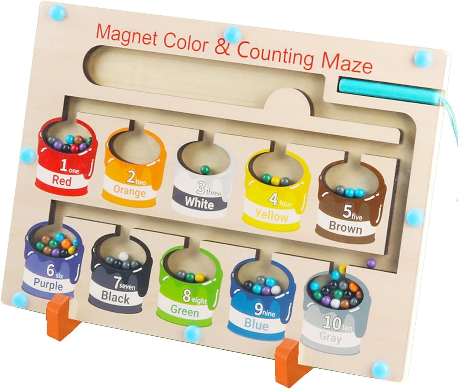 Magnetic Color and Number Maze, Magnet Board Counting & Color ...