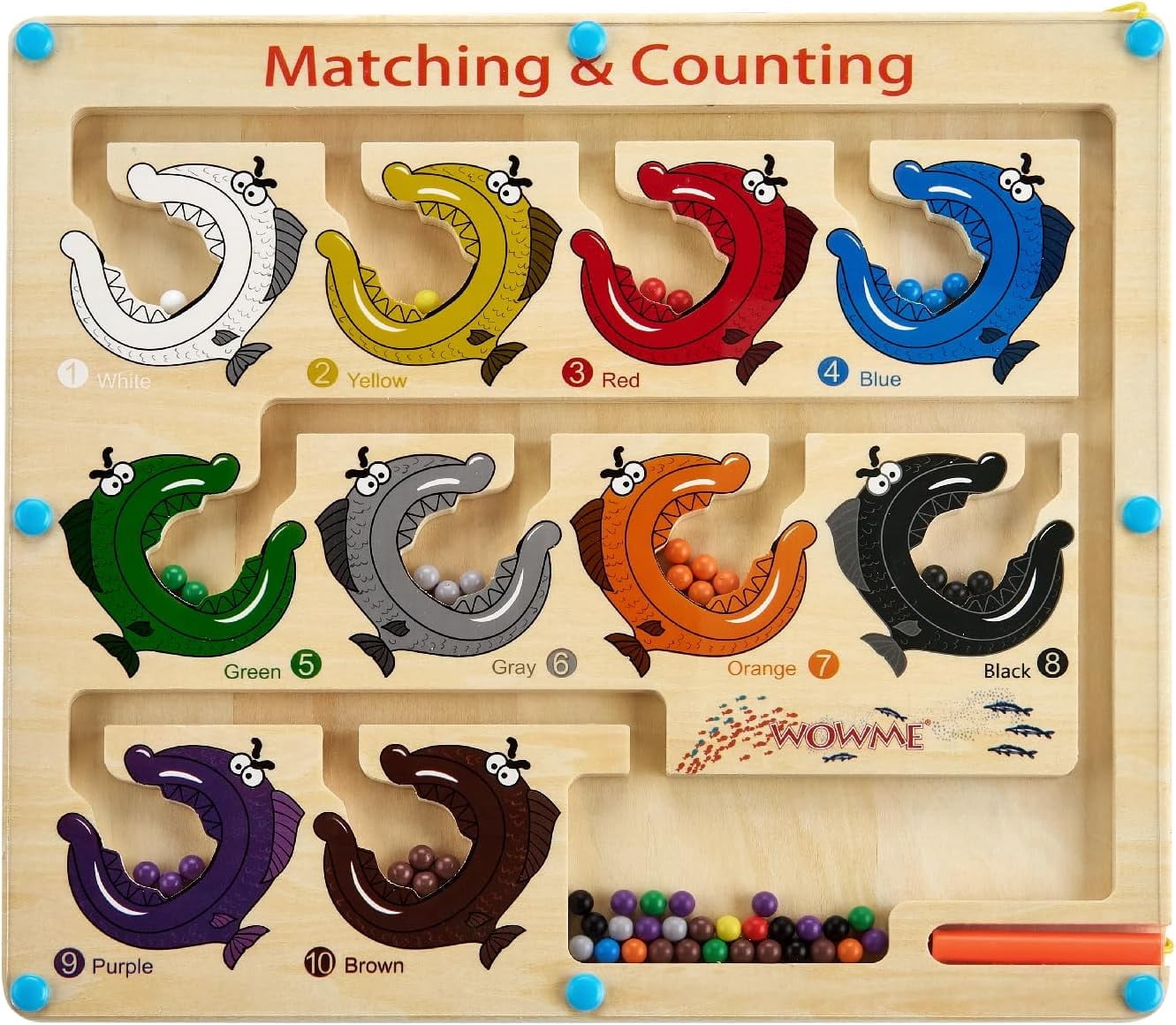 Magnetic Color and Number Maze Puzzle with Magnet Beads - Walmart.com
