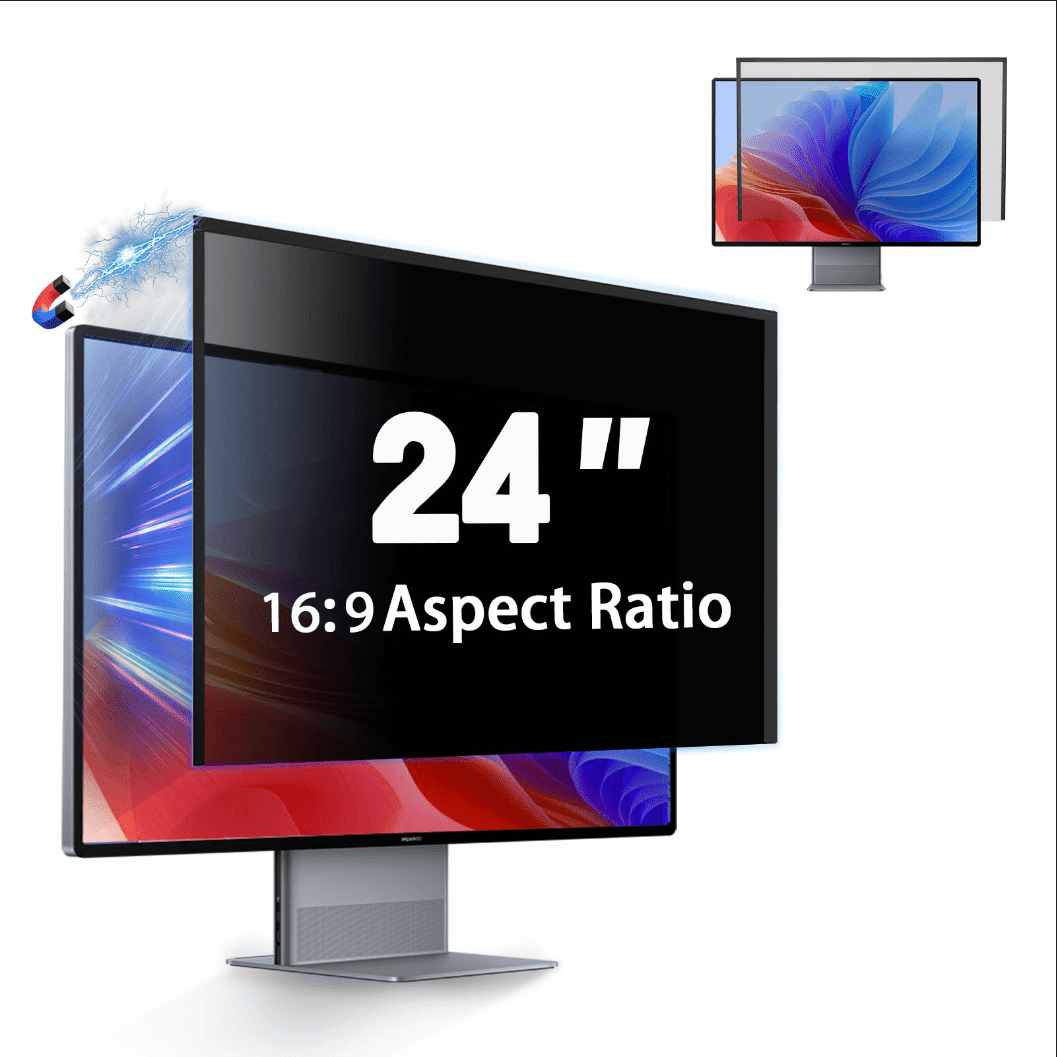 Magnetic Computer Privacy Screen 24 inch, Removable Privacy Screen ...
