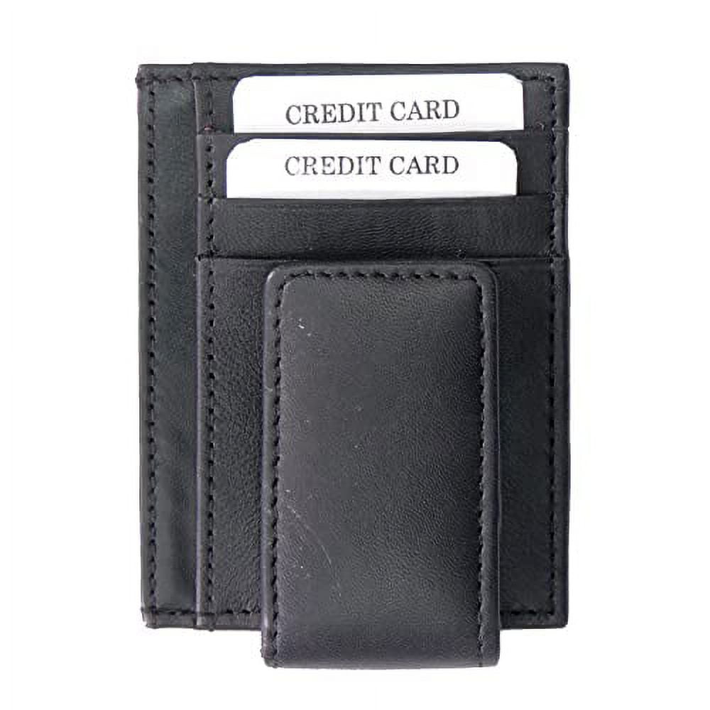 Credit Card & Money Clip Wallet, Slim Magnetic Money Clip Genuine ...