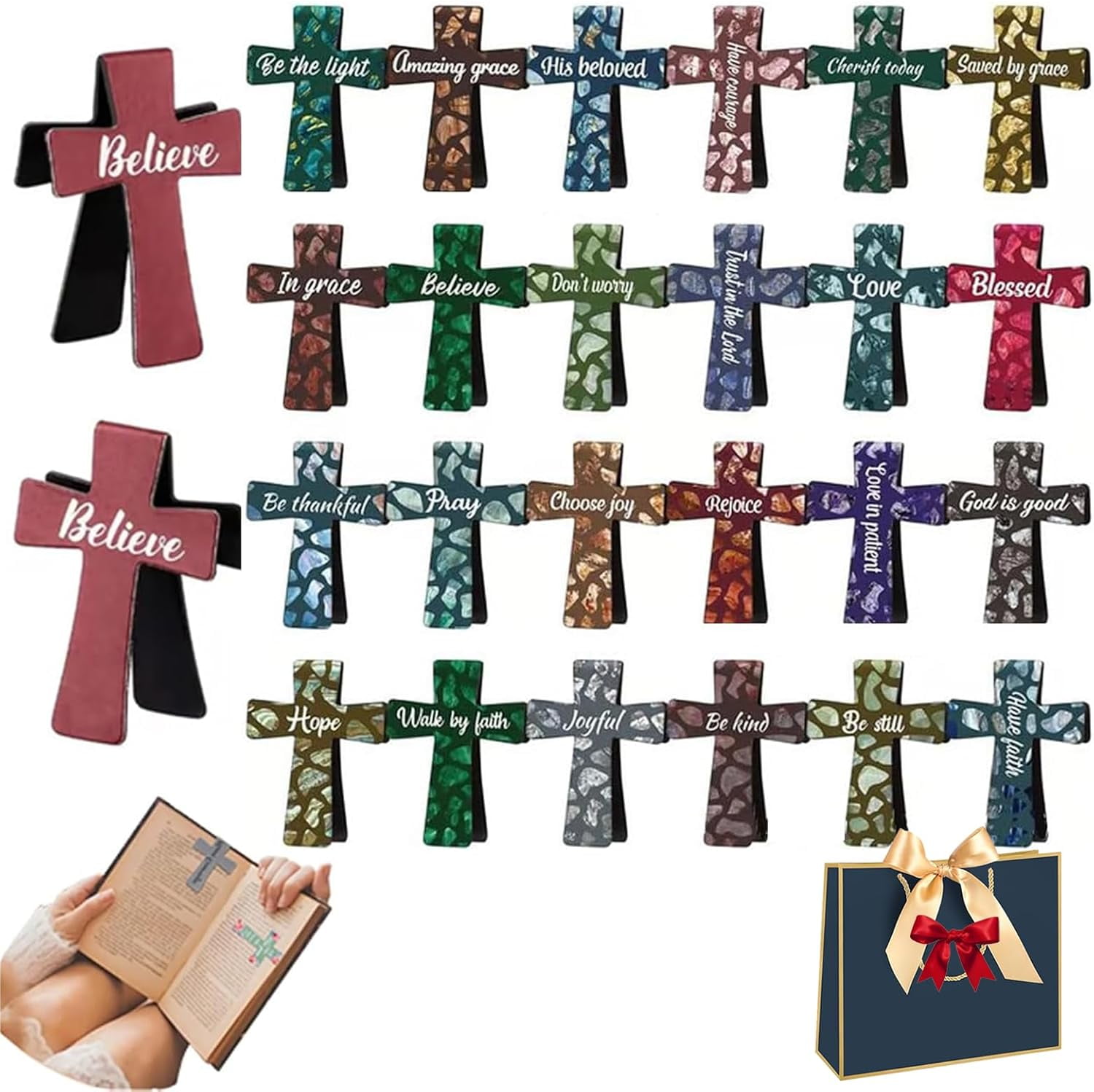 Magnetic Cross Bookmarks Christian, Cross Magnetic Bookmark, 16 PCS ...