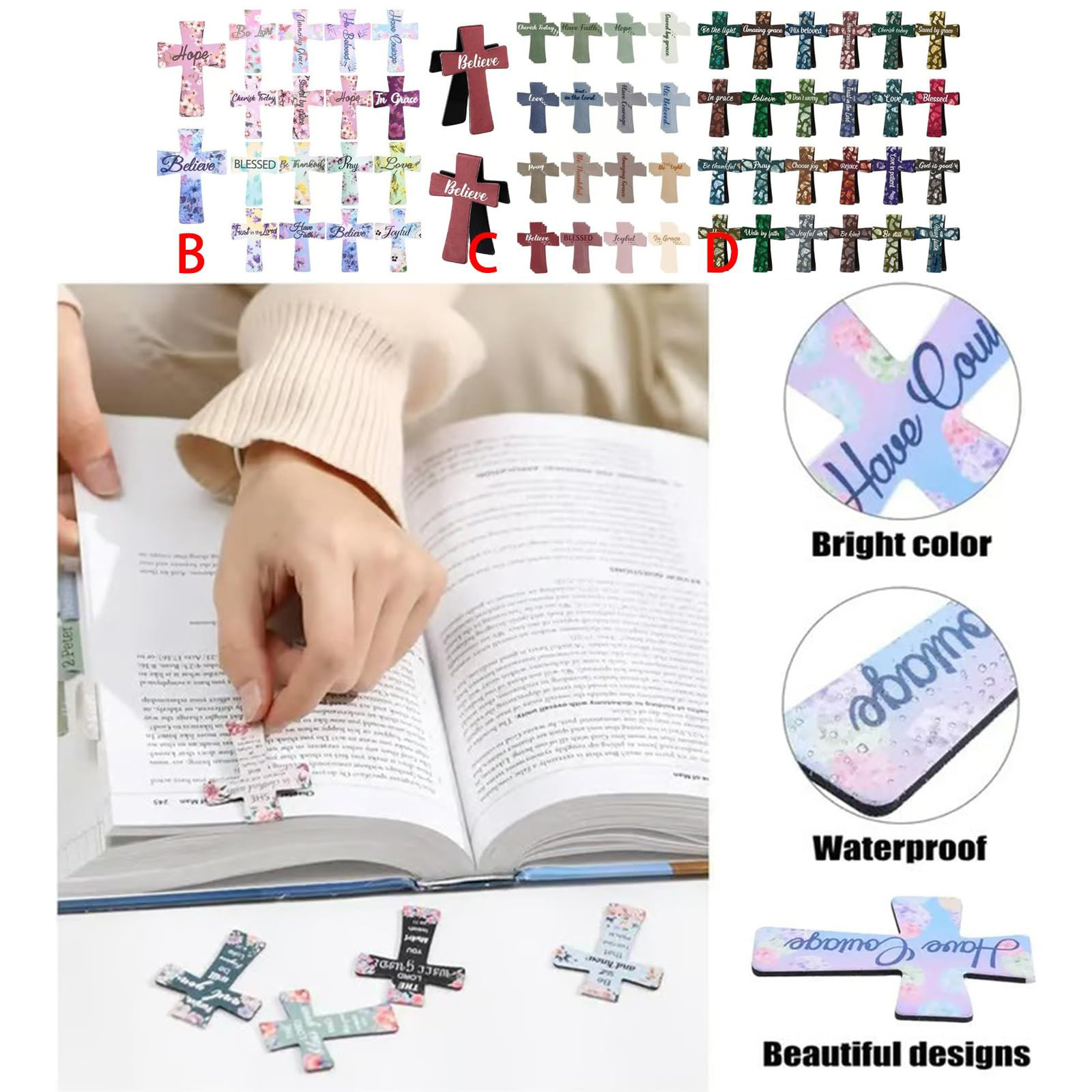Magnetic Cross Bookmarks Gifts for Bible Study,Readers,Teachers ...