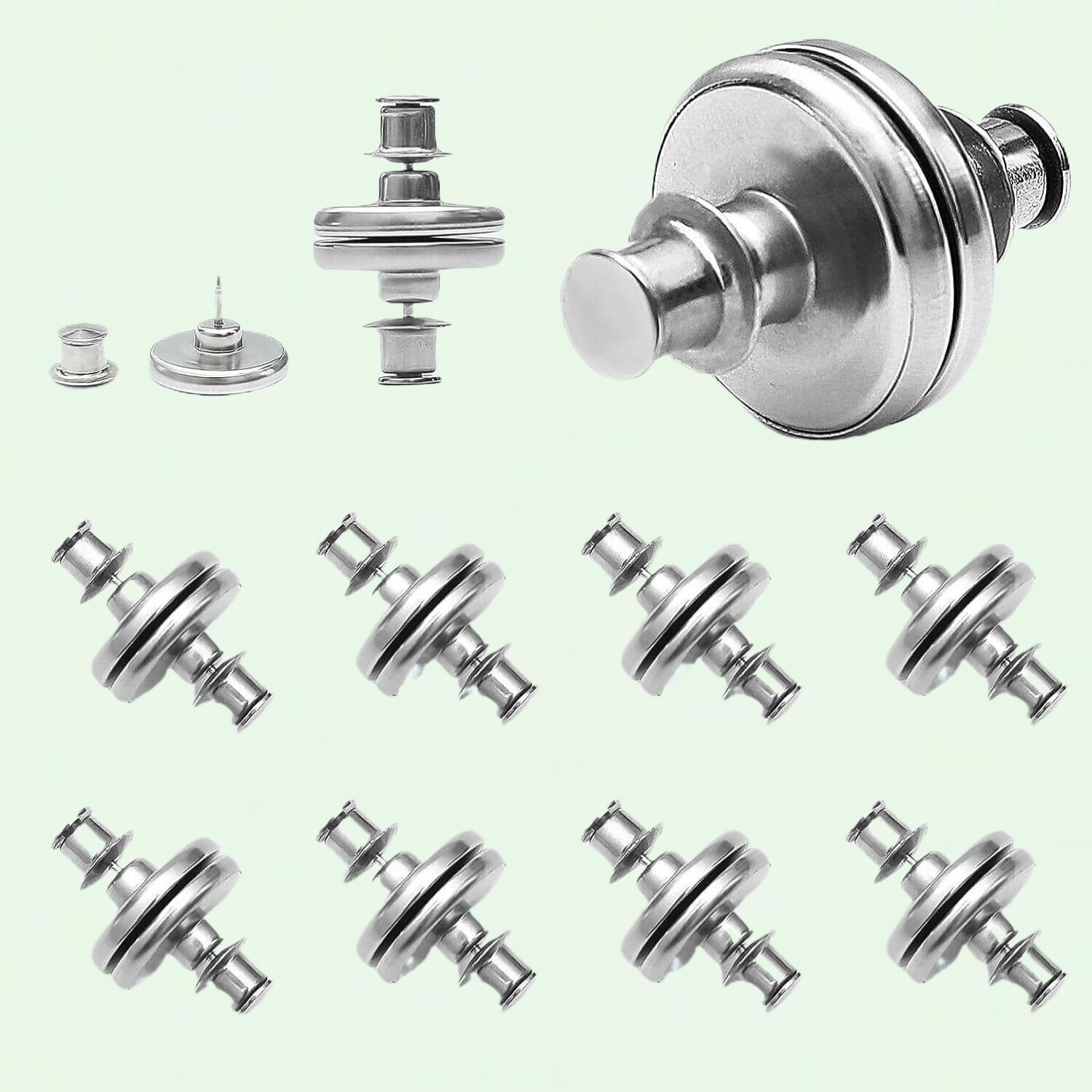 Magnetic Curtain Buttons, Double-Sided Curtain Magnetic Button, No-Sew ...