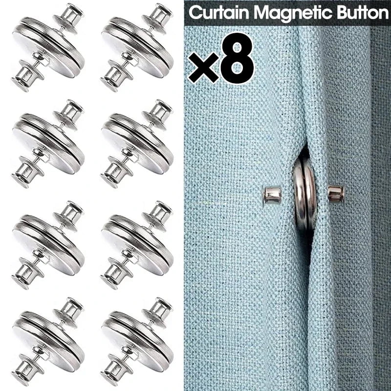 Magnetic Curtain Fasteners - 4/8 Pairs Detachable Clips for Light ...