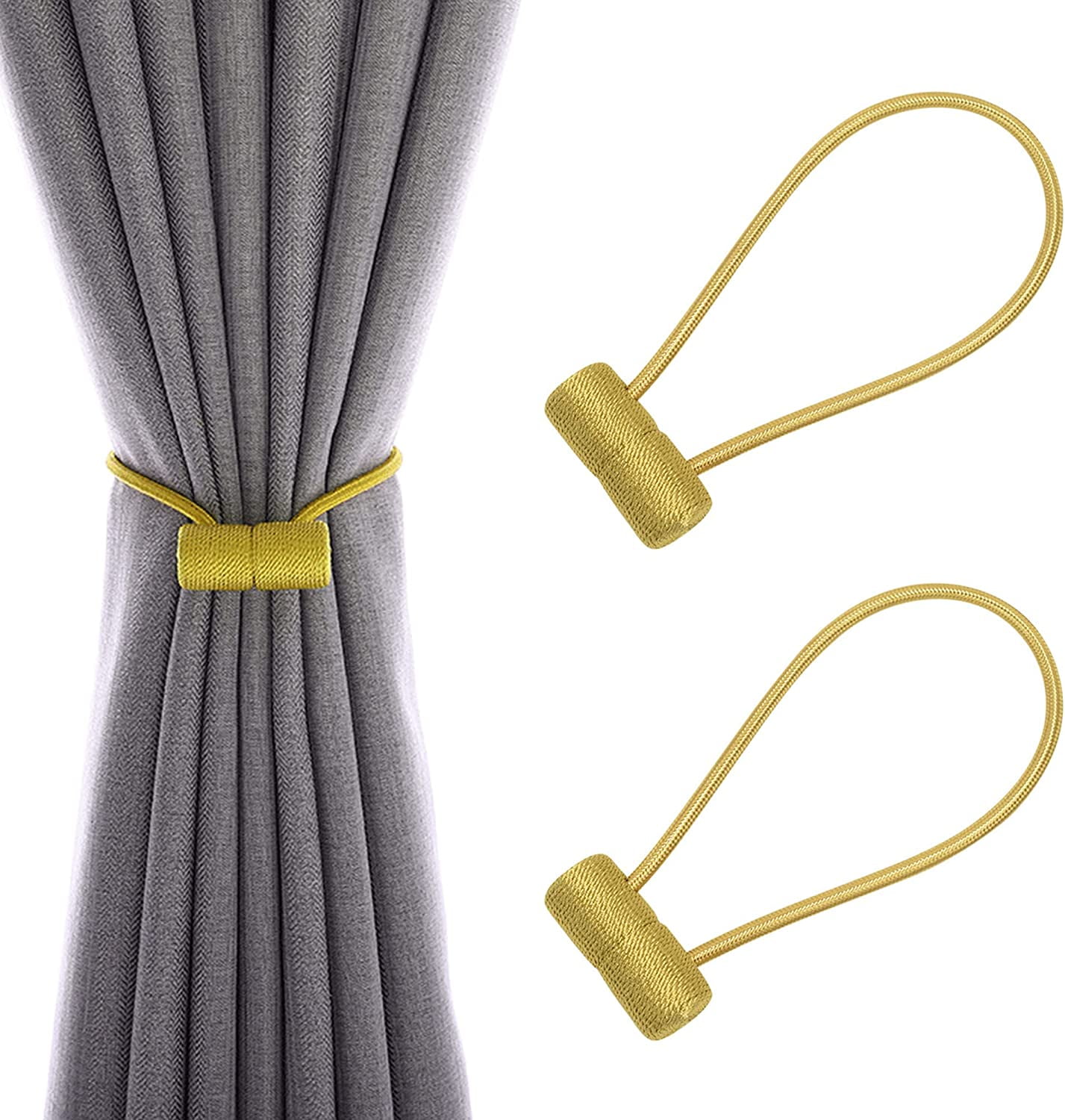 Magnetic Curtain Tiebacks Clips, 2 Pack Upgrade Drape Tie Backs ...