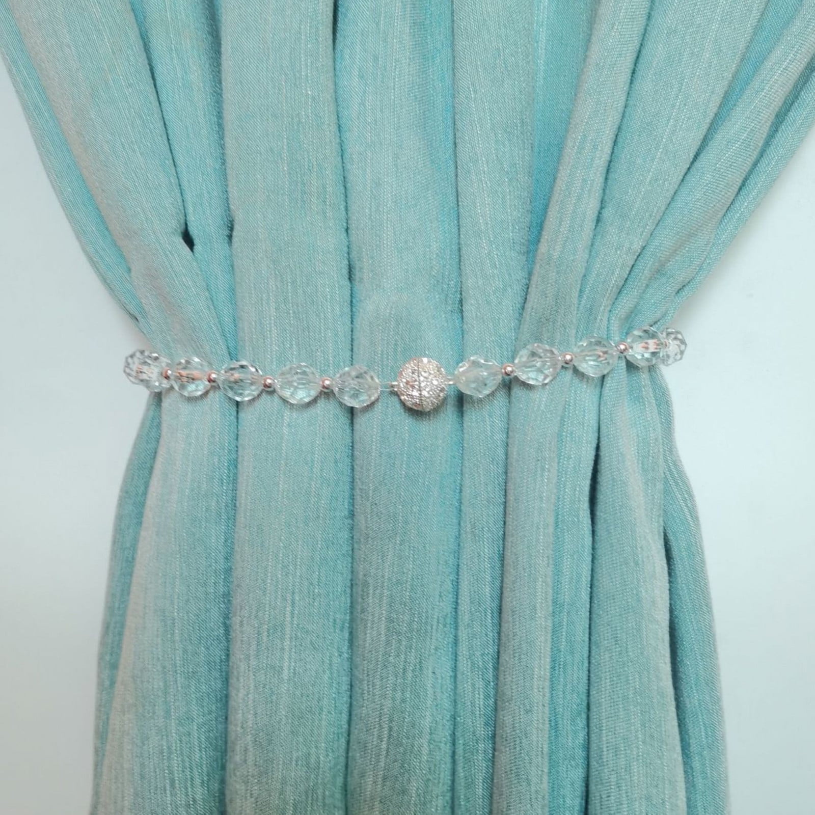 Magnetic Curtain Tiebacks Crystal Acrylic Beaded Trim | Decorative ...