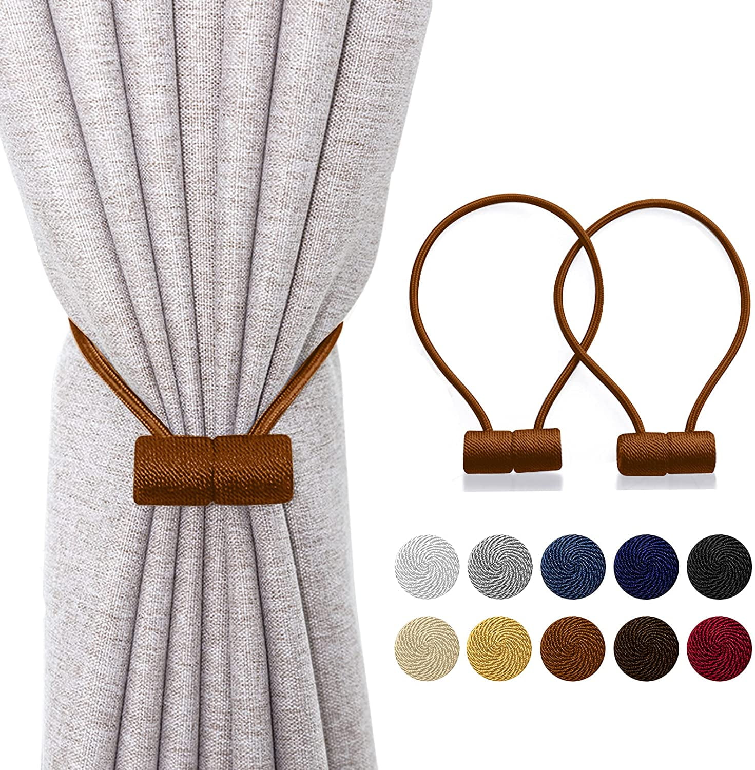 Magnetic Curtain Tiebacks Drapery Tiebacks, Upgraded 16 Inch Strong ...