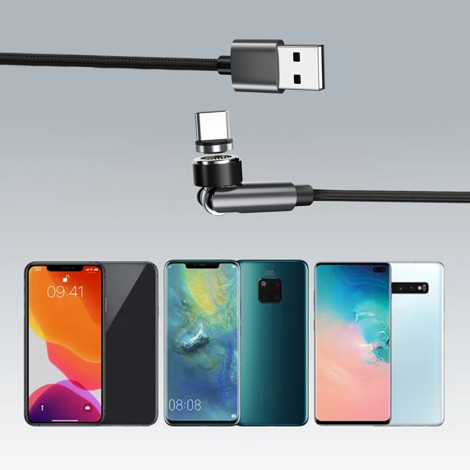 Magnetic Data Cable USB Adapter Type-C Connector Support USB Charge ...