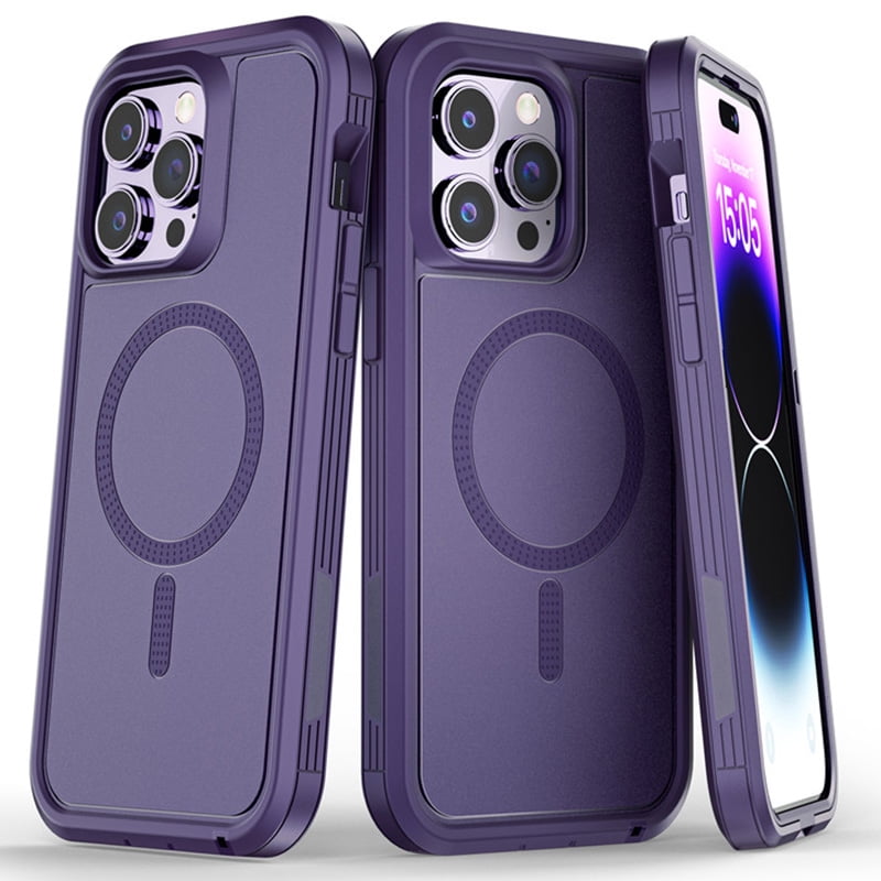 Magnetic Defender Series Case for iPhone 12 13 14 15 pro Max Plus Cover ...
