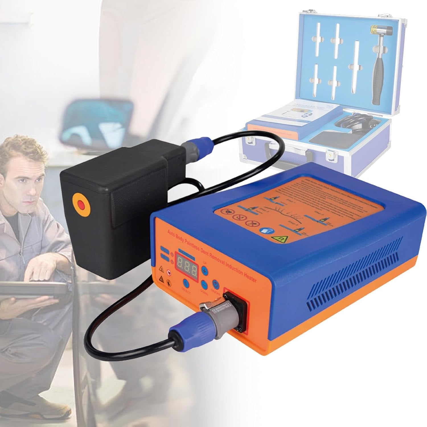 Magnetic Dent Puller Kit for Car Body Repair, Aluminum Induction Heater ...