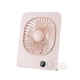 Magnetic Desktop Fan, USB Rechargeable Portable Table Fan with LED ...