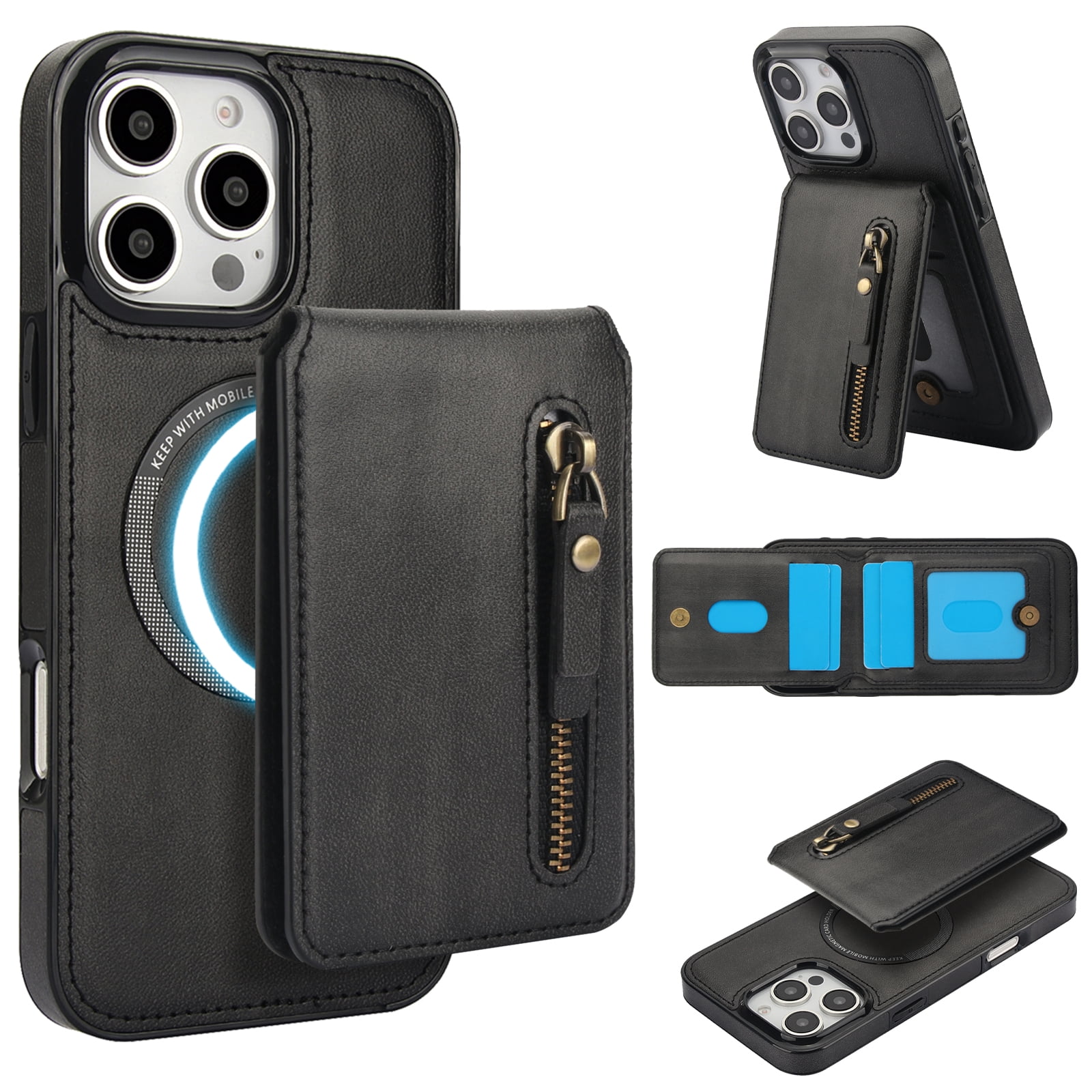 Magnetic Detachable Wallet Case For iPhone 14 Pro Max, 2-in-1 Premium ...