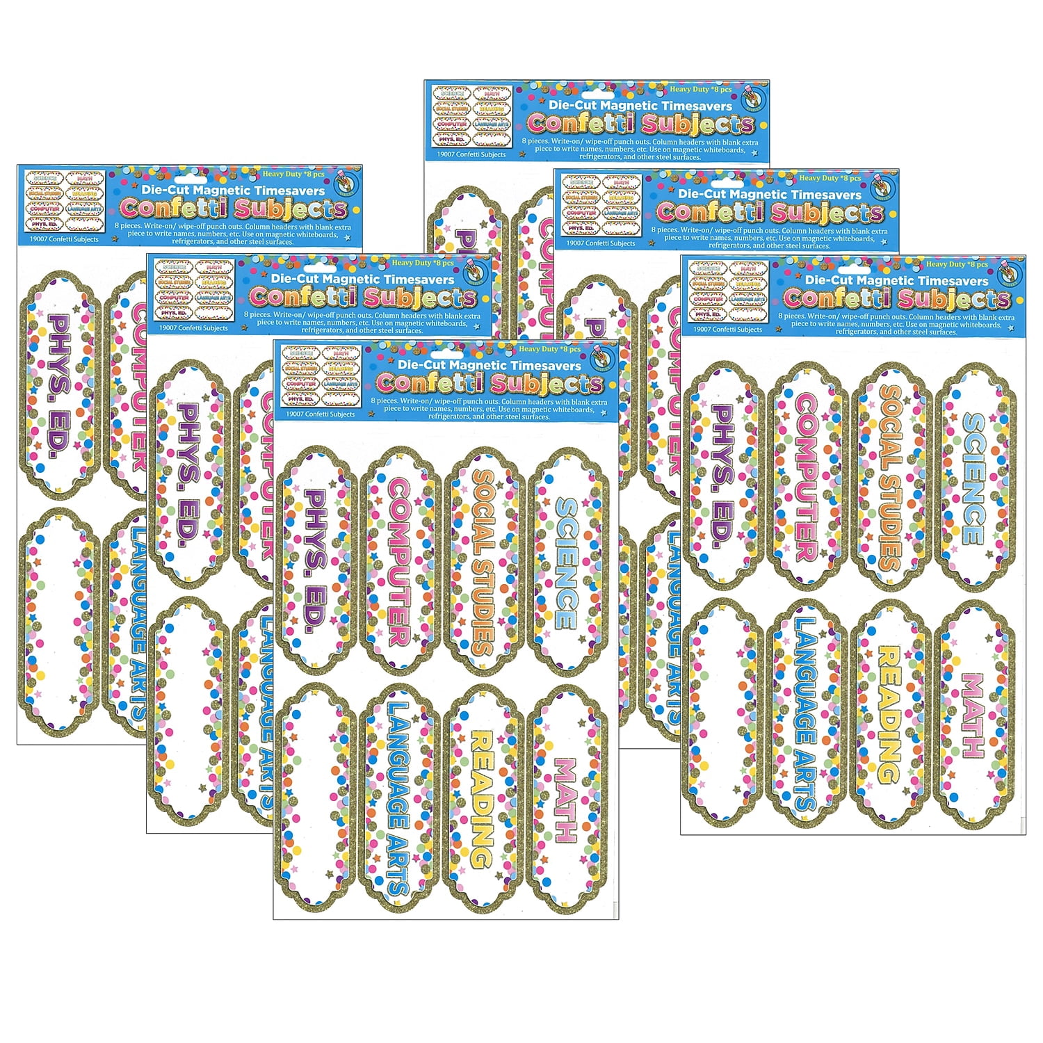 Ashley Productions Magnetic Die-Cut Timesavers & Labels Confetti ...