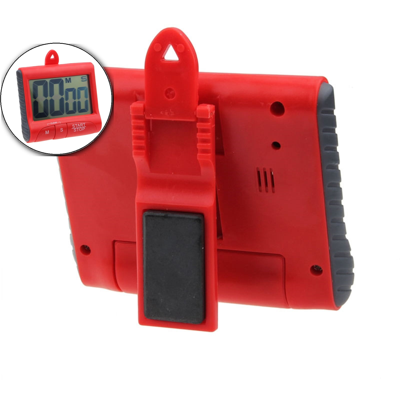 Magnetic Digital Kitchen Timer, Beeping Alarm Countdown Clock, Clip-On ...