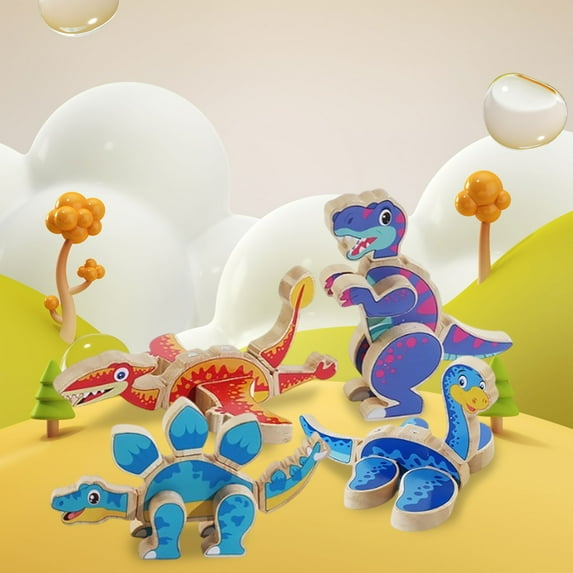 Magnetic Dinosaur Blocks, Dinosaur Assembly Puzzle, Educational DIY ...