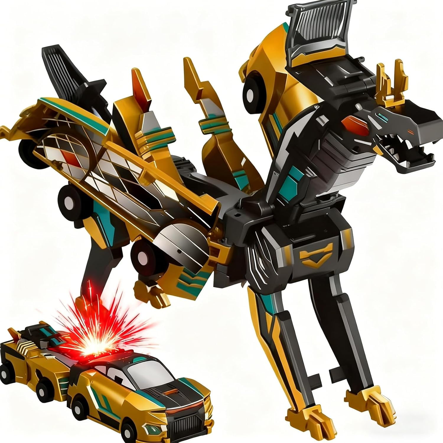 Magnetic Dinosaur Transformer Cars - Collision Transforming Dinosaur ...